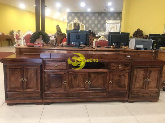 Tủ tivi hiện đại sang trọng gỗ óc chó ngang 2m TTV7043