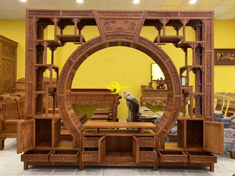 Mẫu kệ tivi che cầu thang - Tối ưu không gian sống hiệu quả